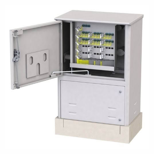 Fibre cabinet, single door, fully integrated 32 to 128 customer, 650W x ...
