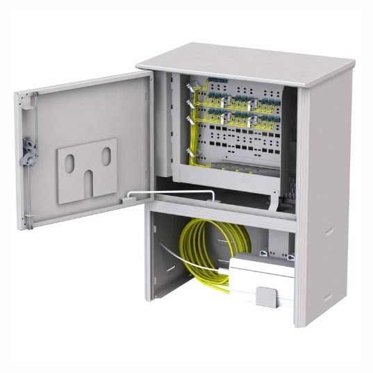 Fibre cabinet, single door, fully integrated 32 to 128 customer, 650W x ...