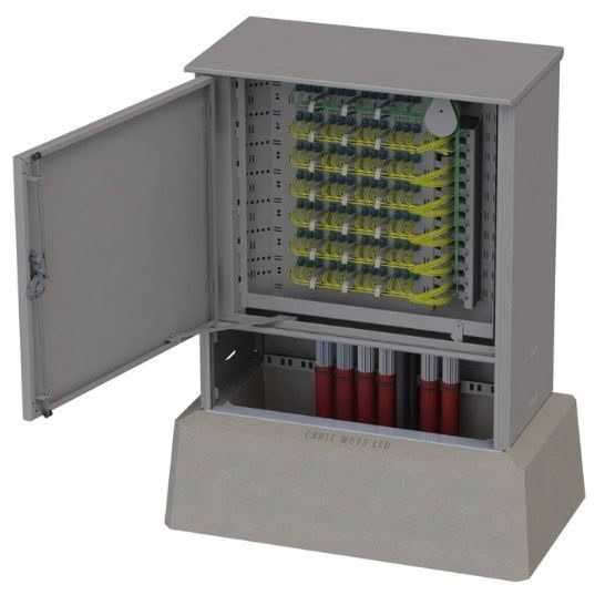 Fibre cabinet, single door, fully integrated 144 to 288 customer, 800W ...